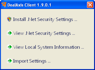 Installing DealAxis .Net Permissions